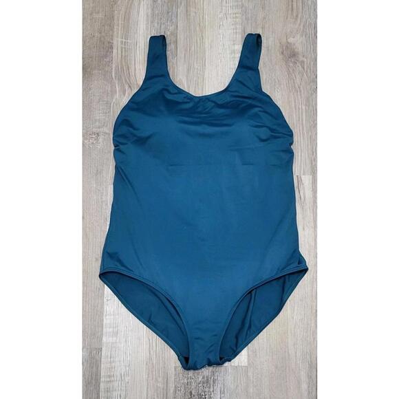 L.L. Bean | Swim | Ll Bean Swimsuit 8w Plus Padded Built In Bra Teal ...